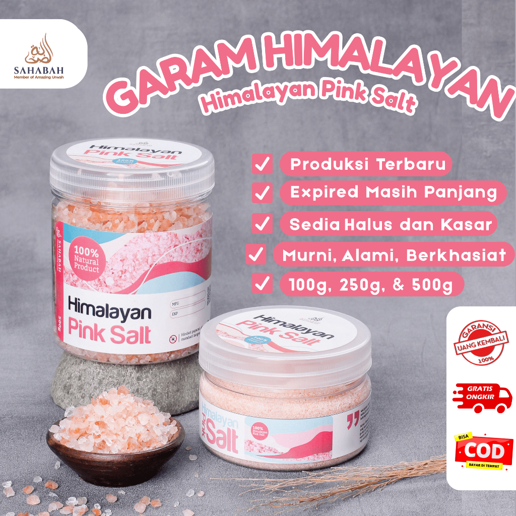 Jual Garam Himalaya Organik 250gr Halus Kasar Himalayan Pink Salt ...