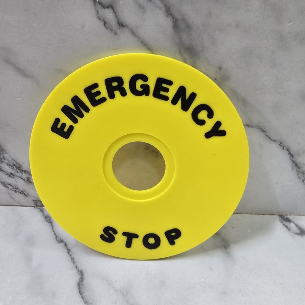 Jual NAME PLATE EMERGENCY STOP BUTTON 60mm dan 90mm 22mm/25mm | Shopee ...