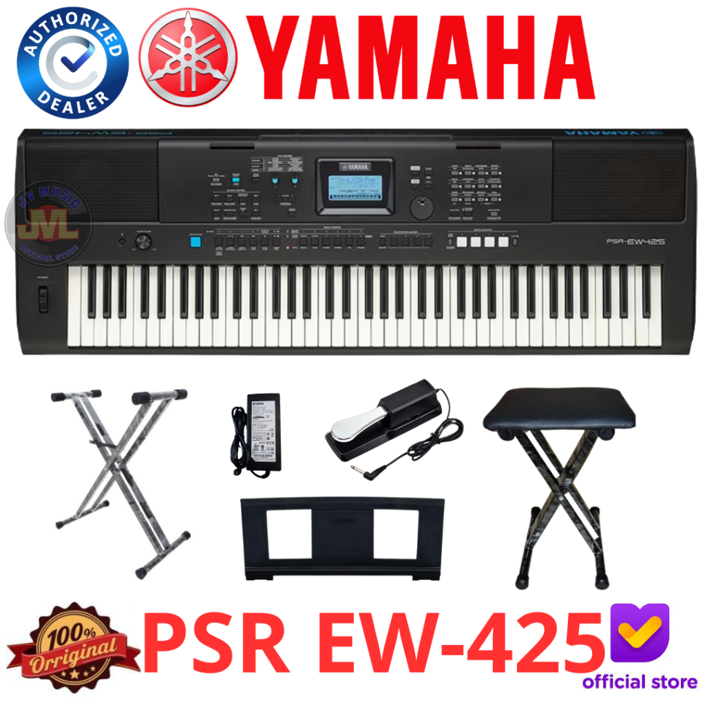 Jual Yamaha PSR EW425 76-Keys Arranger Keyboard Original Yamaha PSR EW ...