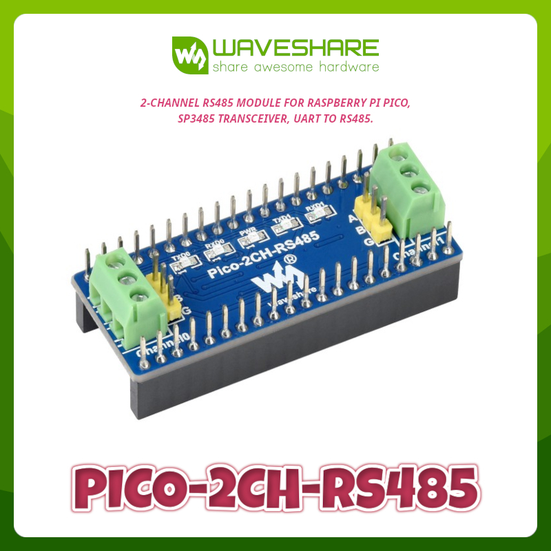 Jual WAVESHARE 2-CHANNEL RS485 MODULE FOR RASPBERRY PI PICO SP3485 TRANSCEIVER UART TO RS485 ...
