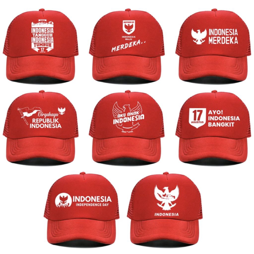 Jual TOPI INDONESIA MERDEKA MERAH PUTIH BANYAK PILIHAN MOTIF GAMBAR ...