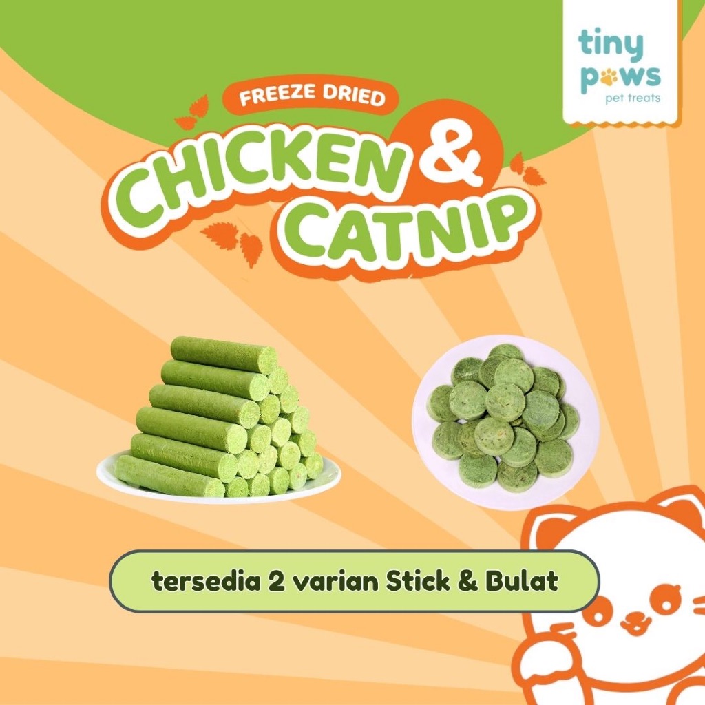 Jual Tiny Paws - Freeze Dried Chicken Catnip Cat Treats 30gr / Cemilan ...