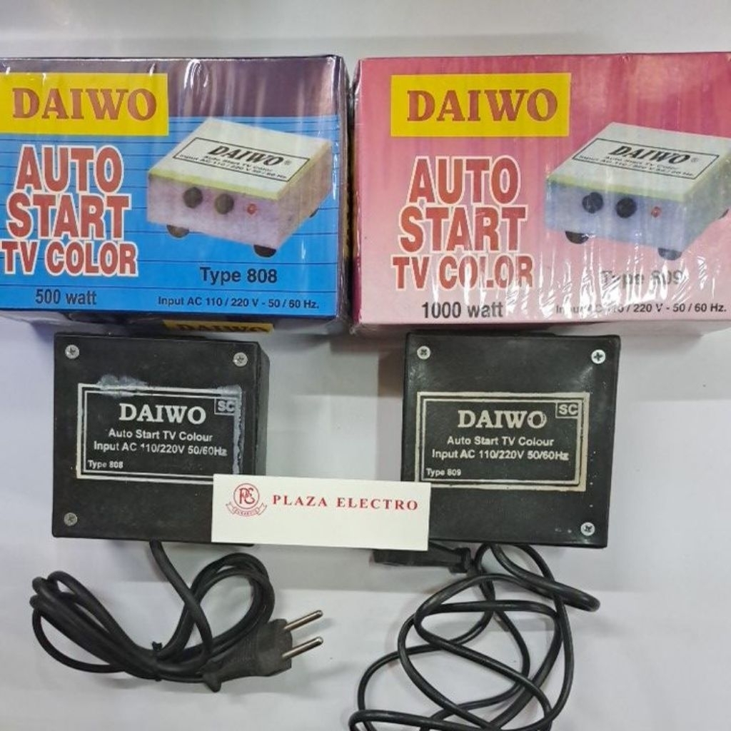 Jual DAIWO 808 / 809 AUTO START TV COLOR 500 / 1000W WATT INPUT AC 110 ...