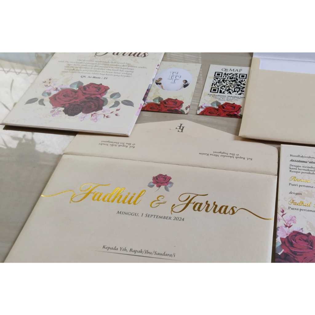 Jual undangan hardcover desain cream bacground 14x20 | Shopee Indonesia