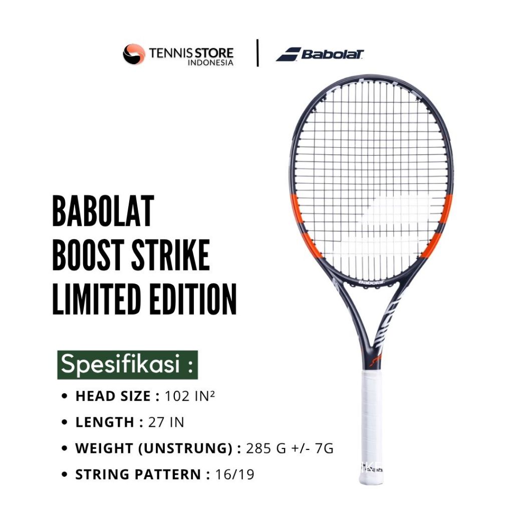 Jual Raket Tenis Babolat BOOST STRIKE 285gr / 102" Tennis Racket - Grey ...