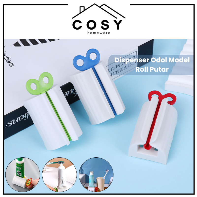Jual COSY Dispenser Odol Model Roll Putar / Alat Penjepit Penggulung Pasta Gigi / Alat Putar ...