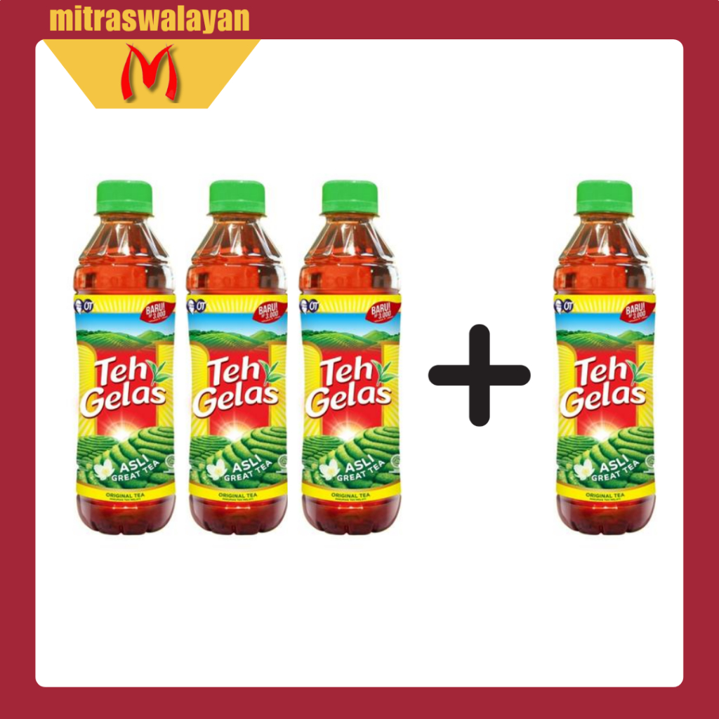 Jual BELI 3 GRATIS 1 | TEH GELAS Teh Melati Kemasan Botol 350 | Shopee ...