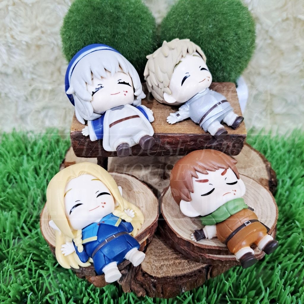 Jual Action Figure Dungeon Meshi Sleeping Set 4 pcs Cake Topper ...