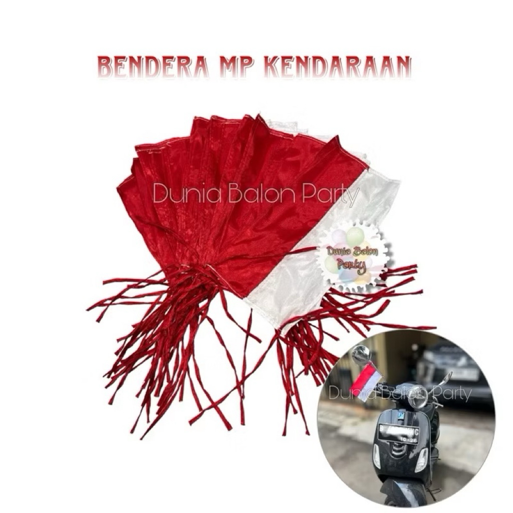 Jual 20 PCS Bendera Merah Putih Kendaraan / Bendera Sepeda Motor MP ...