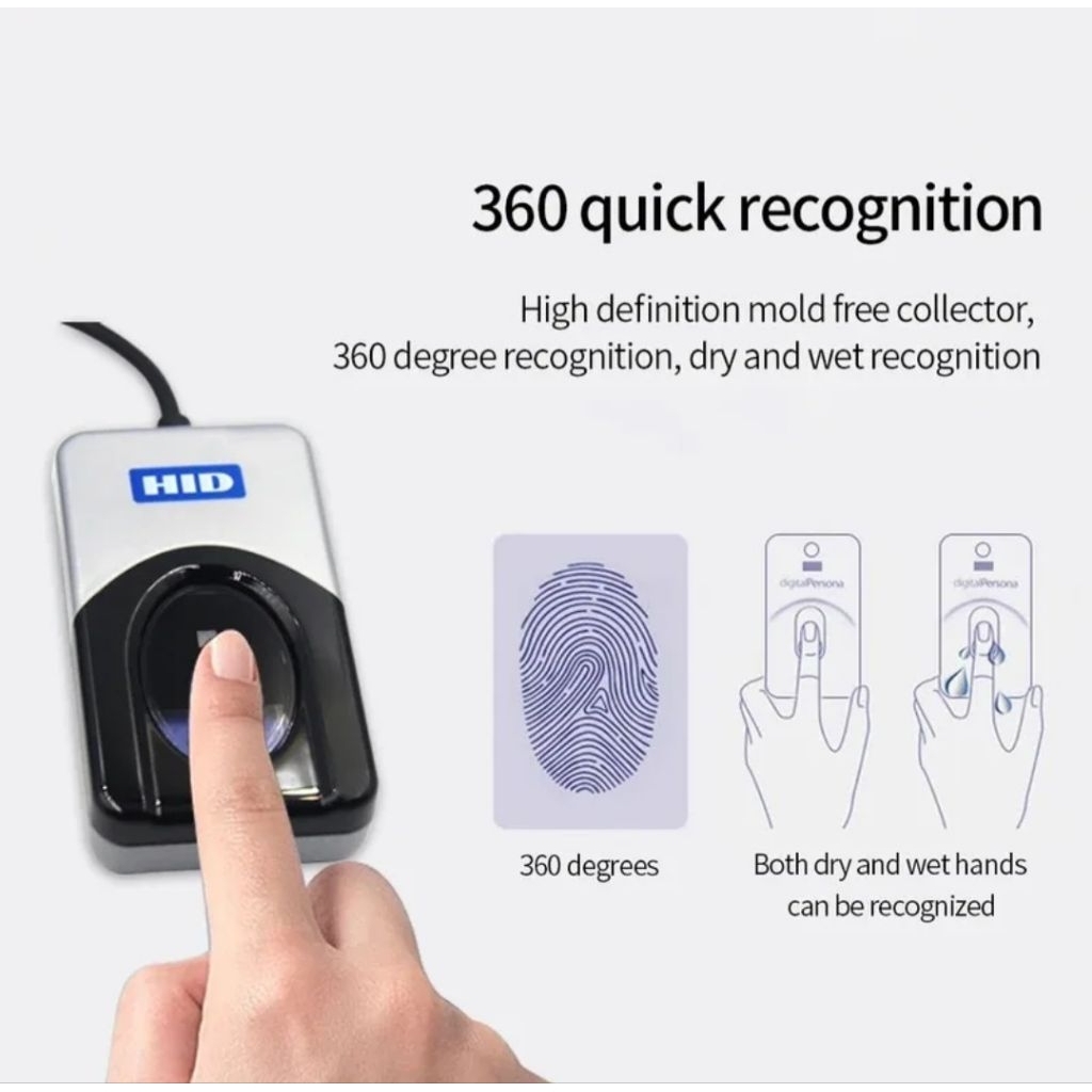 Jual Mesin Absensi Fingerprint URU4500 HID | Finger Print Scanner Fingerprint Reader U Are U ...