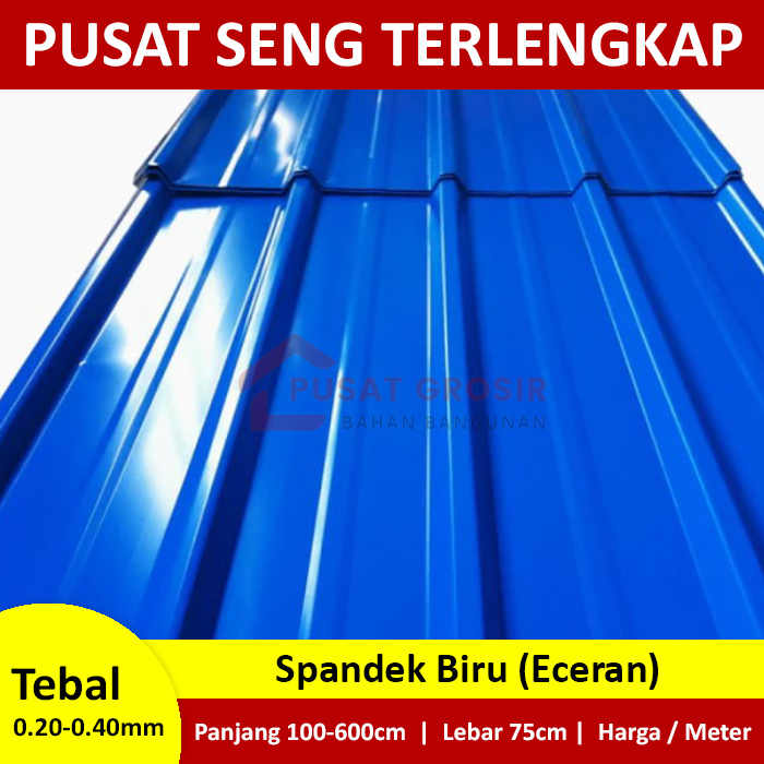 Jual Atap Spandek Galvalum Lebar 75cm 0.20 0.25 0.30 0.35 0.40 Warna ...
