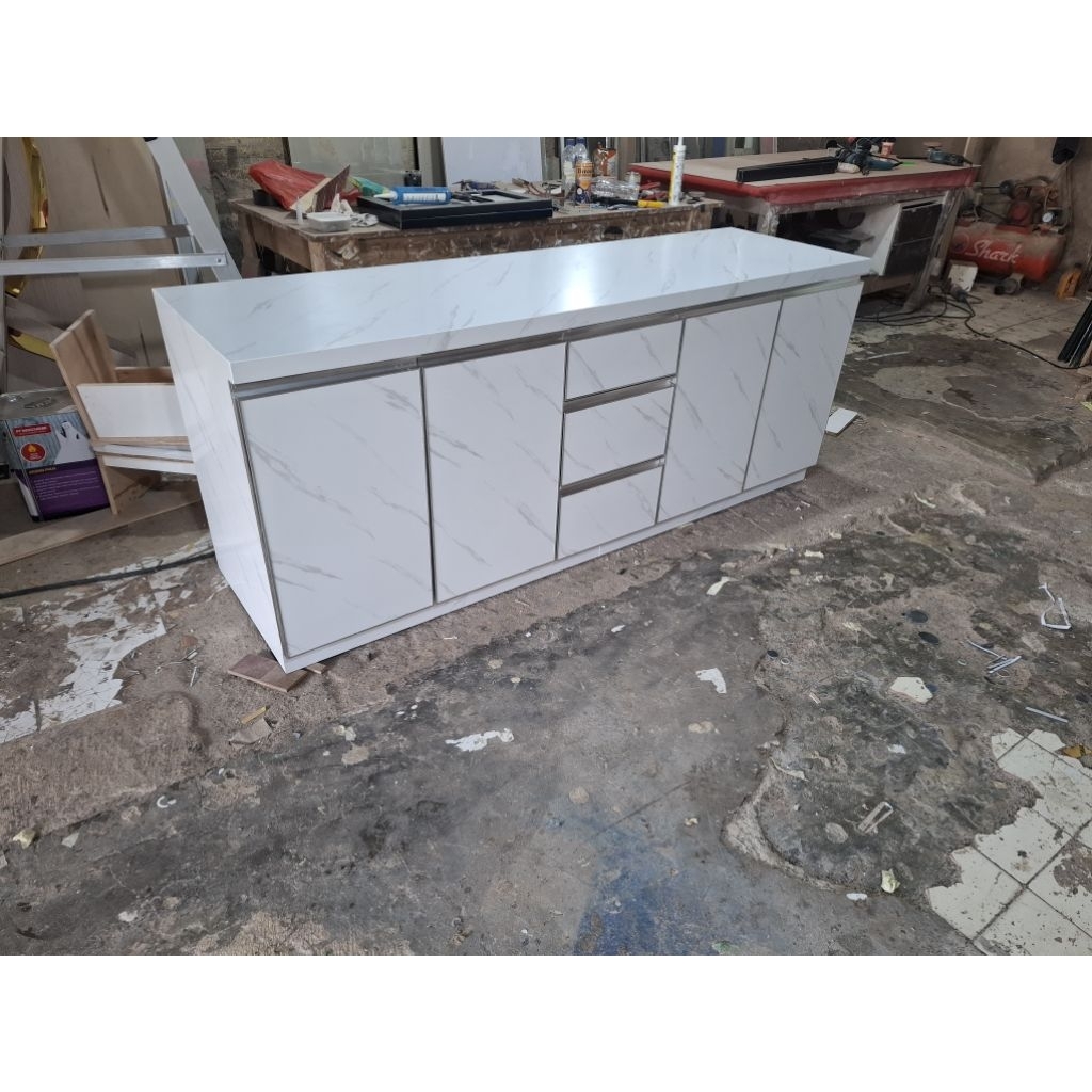 Jual kitchen set alumunium/ kitchen set acp/ kithen set minimalis/ rak ...