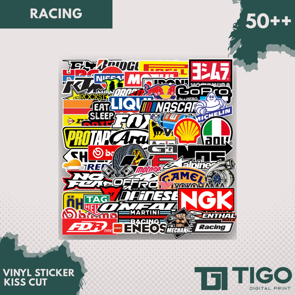 Jual Sticker Pack Racing Sport Drift Rally F1 - Stiker Balap Keren ...