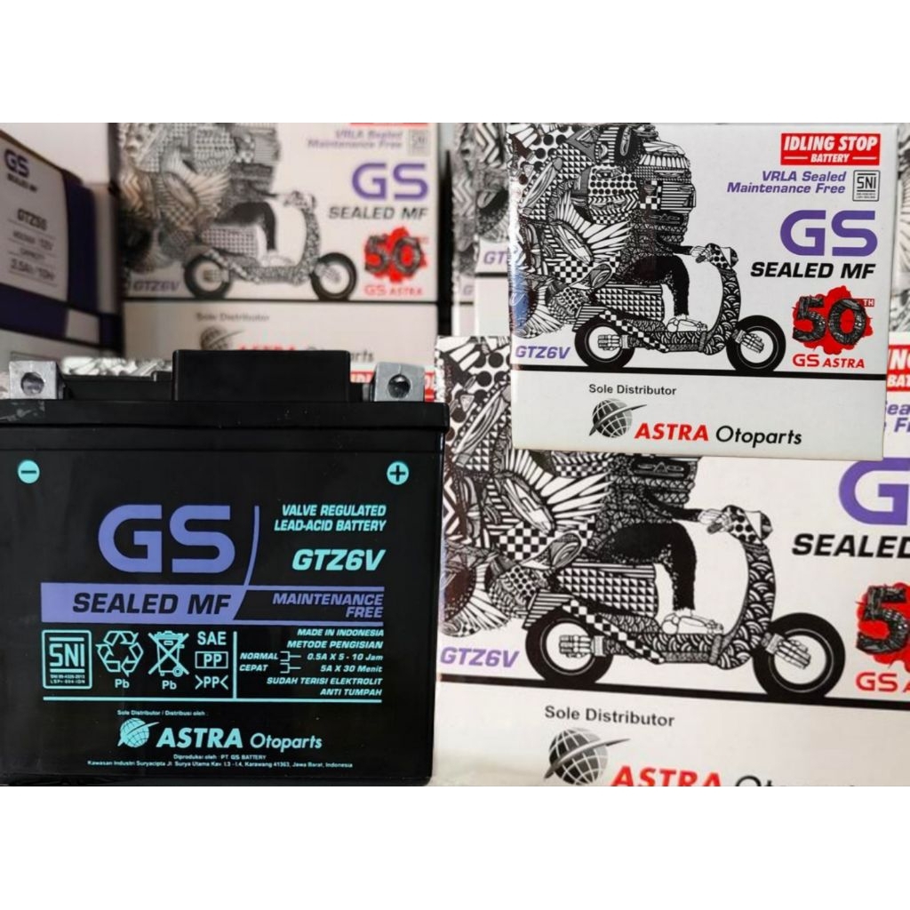 Jual Aki Motor GS ASTRA MF GTZ-6V - Motor Honda PCX 125, Honda PCX 150 ...
