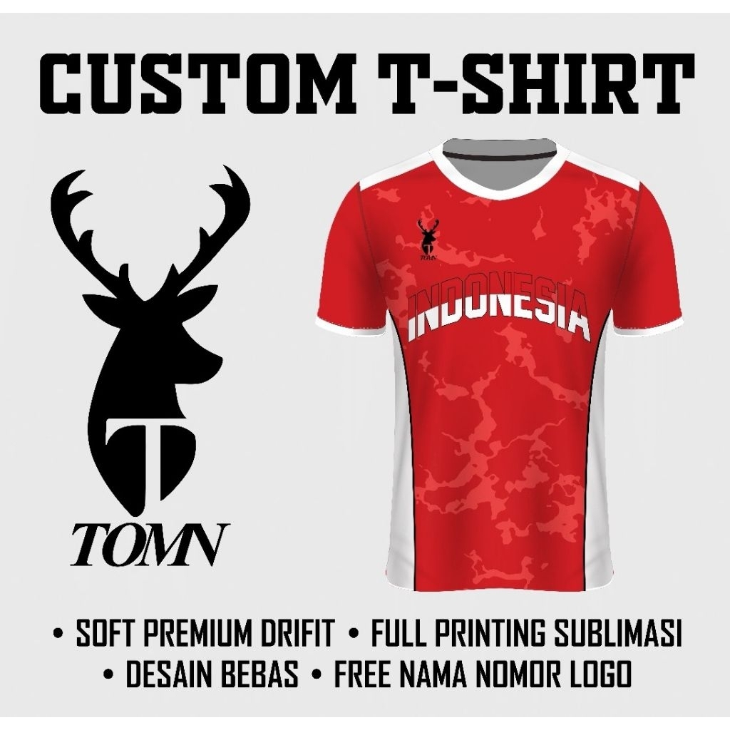 Jual CUSTOM JERSEY FULL PRINTING DESAIN BEBAS BAHAN DRYFIT STANDARD ...