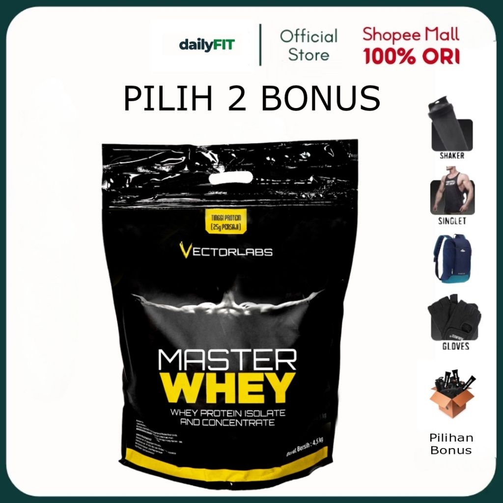 Jual Vectorlabs Master Whey 10 lbs 4500 gram Susu Protein Shake Isolate ...