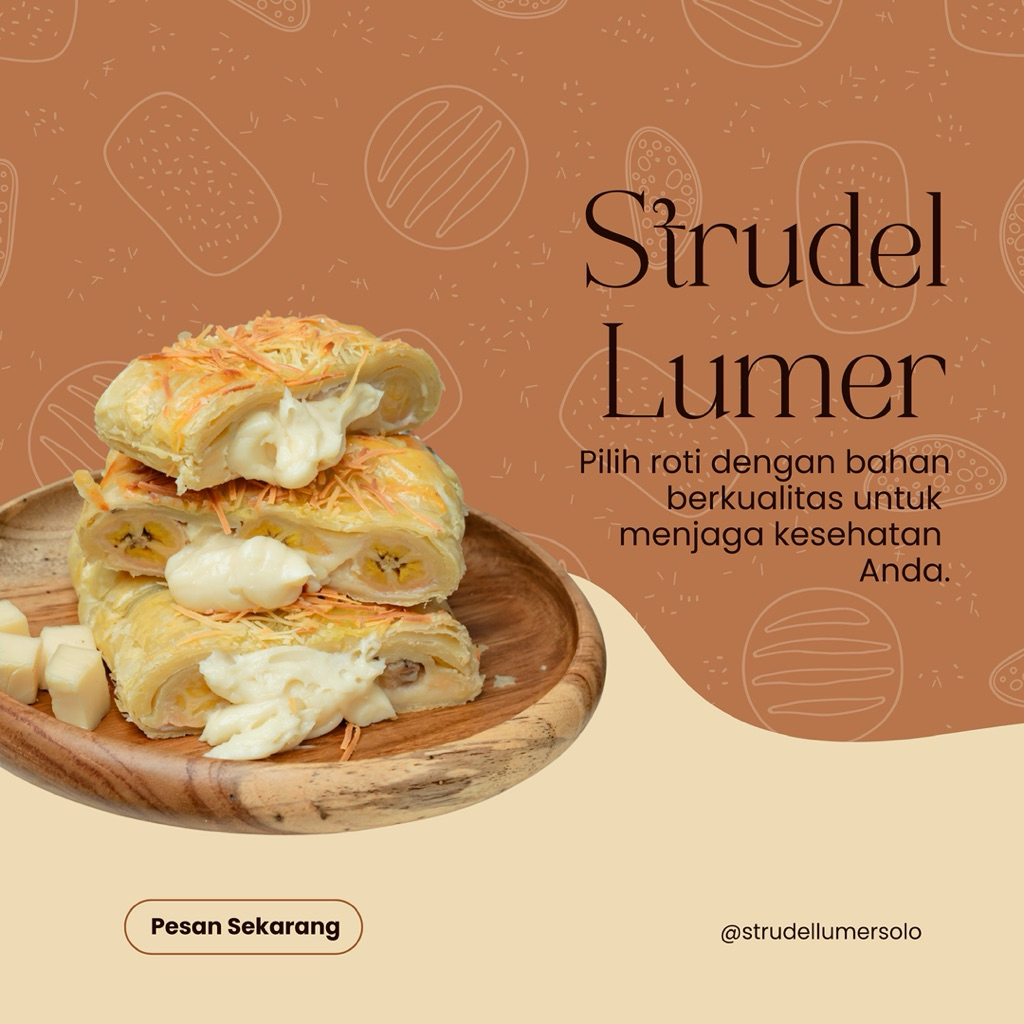 Jual STRUDEL CHESEE LUMER BANANA ROTI PASTRY OLEH OLEH KHAS SOLO ...