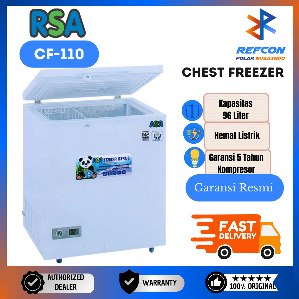 Jual Chest Freezer RSA CF 110 / CF110 Pembeku [96 Liter] Freezer Box ...