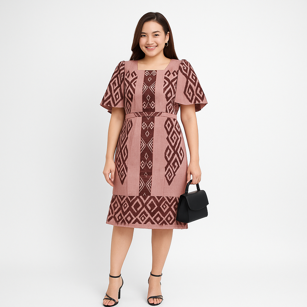 Jual DRESS TENUN WANITA MOTIF TORAJA – ETNIK ELEGAN ASLI JEPARA | MIDI ...