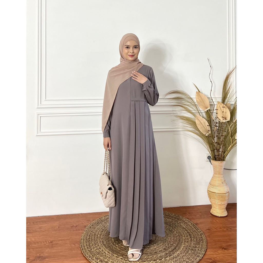 Jual Elmiza - Hilya Dress Bahan Premium Wollycrepe Gamis Wanita Muslim ...