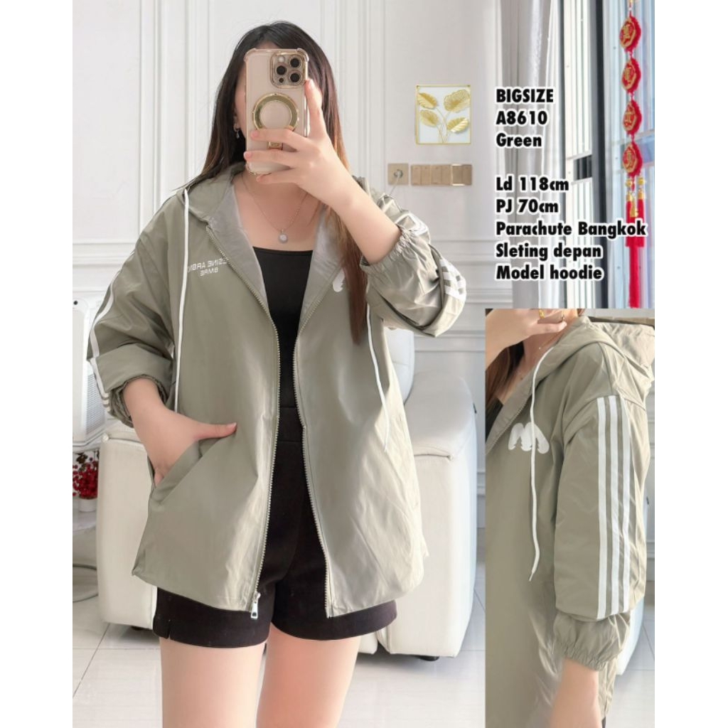 Jual A8610 jacket parachute Bangkok model Hoodie | Shopee Indonesia