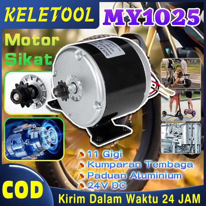 Jual MY1025 Dinamo Sepeda Listrik 350W Motor Sikat Kecepatan Tinggi Paduan Aluminium Motor DC ...