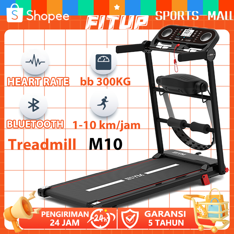 Jual Fitup Treadmill Elektrik M10 Treadmill Incline Low Watt Treadmill ...
