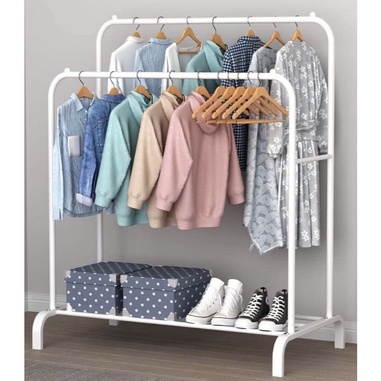 Jual HY Double Stand Hanger Rak Gantungan Baju Aesthetic Gantungan ...