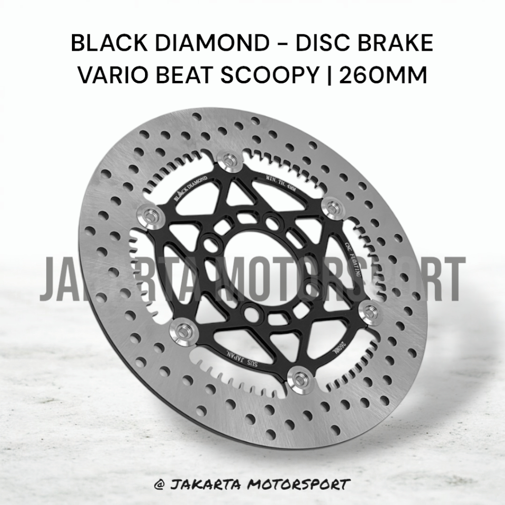 Jual Black Diamond Front Disc Brake VARIO BEAT SCOOPY STYLO 260mm Type ...