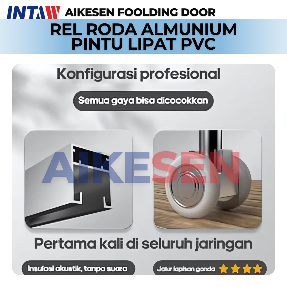 Jual REL PINTU PVC LIPAT/ AKSESORIS PINTU LIPAT PVC/ FOLDING DOOR PINTU ...