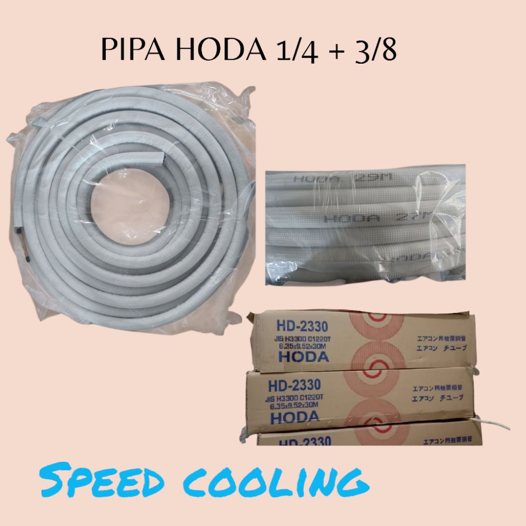 Jual Pipa Ac 1/2 Pk - 1 Pk Ukuran 1/4 + 3/8 (Roll) | HODA | Shopee ...