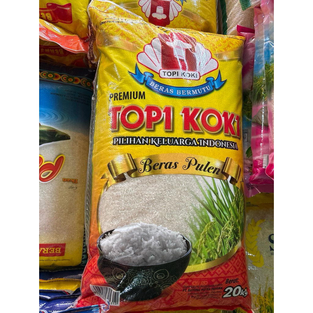 Jual beras topi koki 20kg 10kg 5kg | Shopee Indonesia