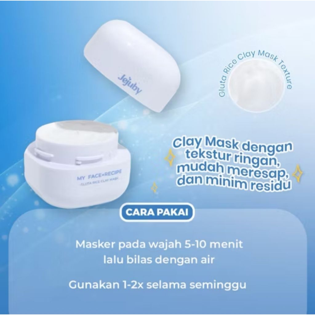 Jual JEJUBY GLUTA RICE MASK FOR ACNE | Gluta Rice Clay Mask Jejuby ...