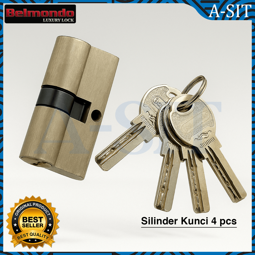 Jual Silinder Kunci Belmondo dengan 4 Kunci Cadangan - Kuat, Presisi ...