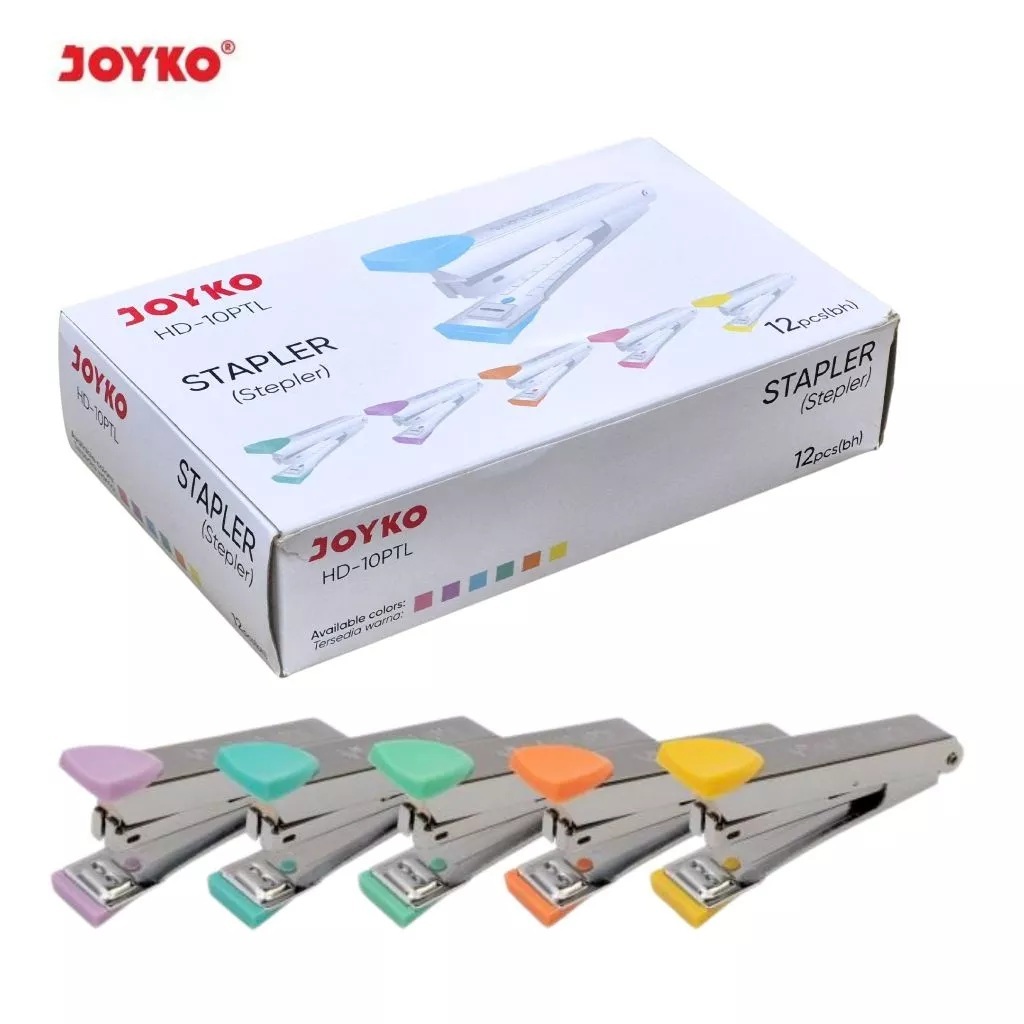 Jual [1 BOX / 12 PCS] Stapler Stepler Jepretan Joyko HD-10PTL | Shopee ...