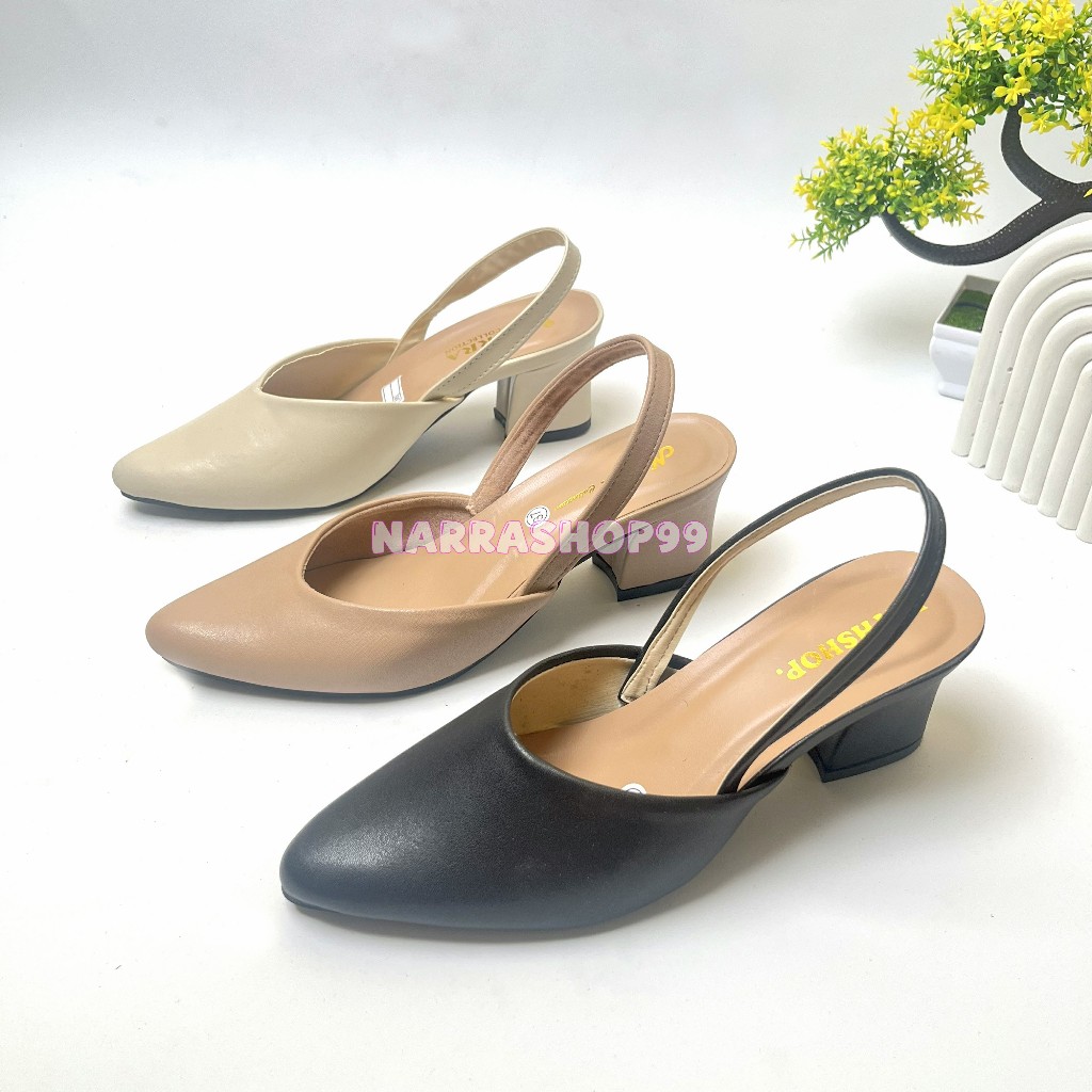 Jual Mules Heels hak tinggi 5cm model Kekinian sandal sepatu kondangan ...