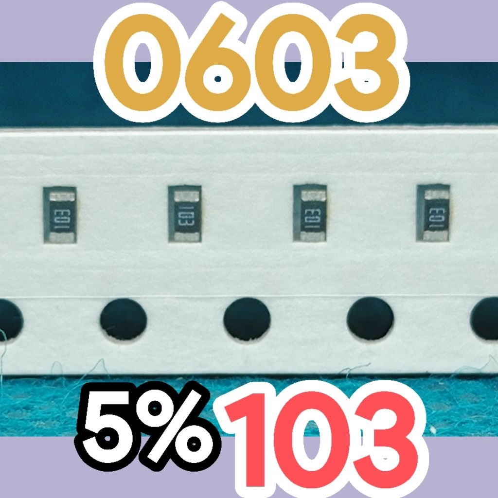 Jual 10pcs Chip resistor smd 103 10K 5% size 0603 1608 10Kohm 10 KOHM ...