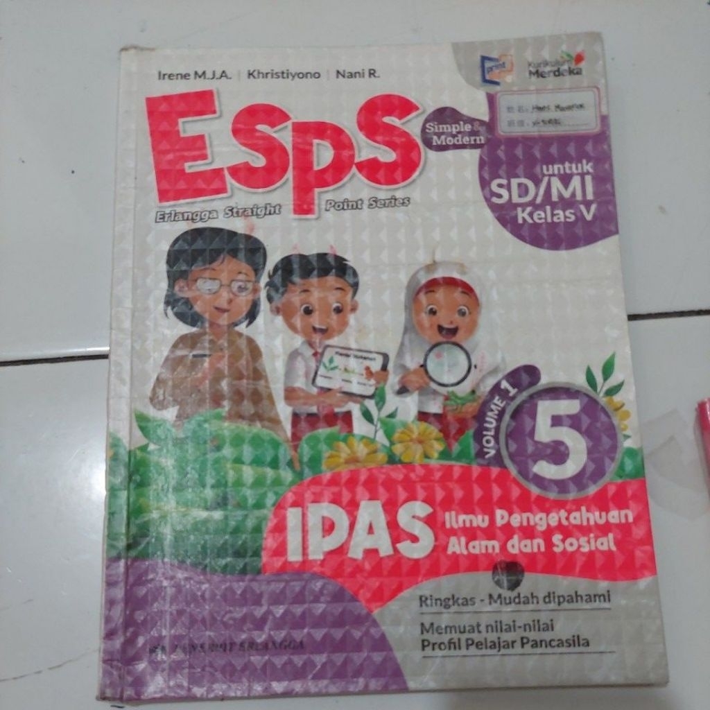 Jual ESPS IPAS VOLUME 1 UNTUK SD/MI KELAS V kurikulum merdeka | Shopee Indonesia