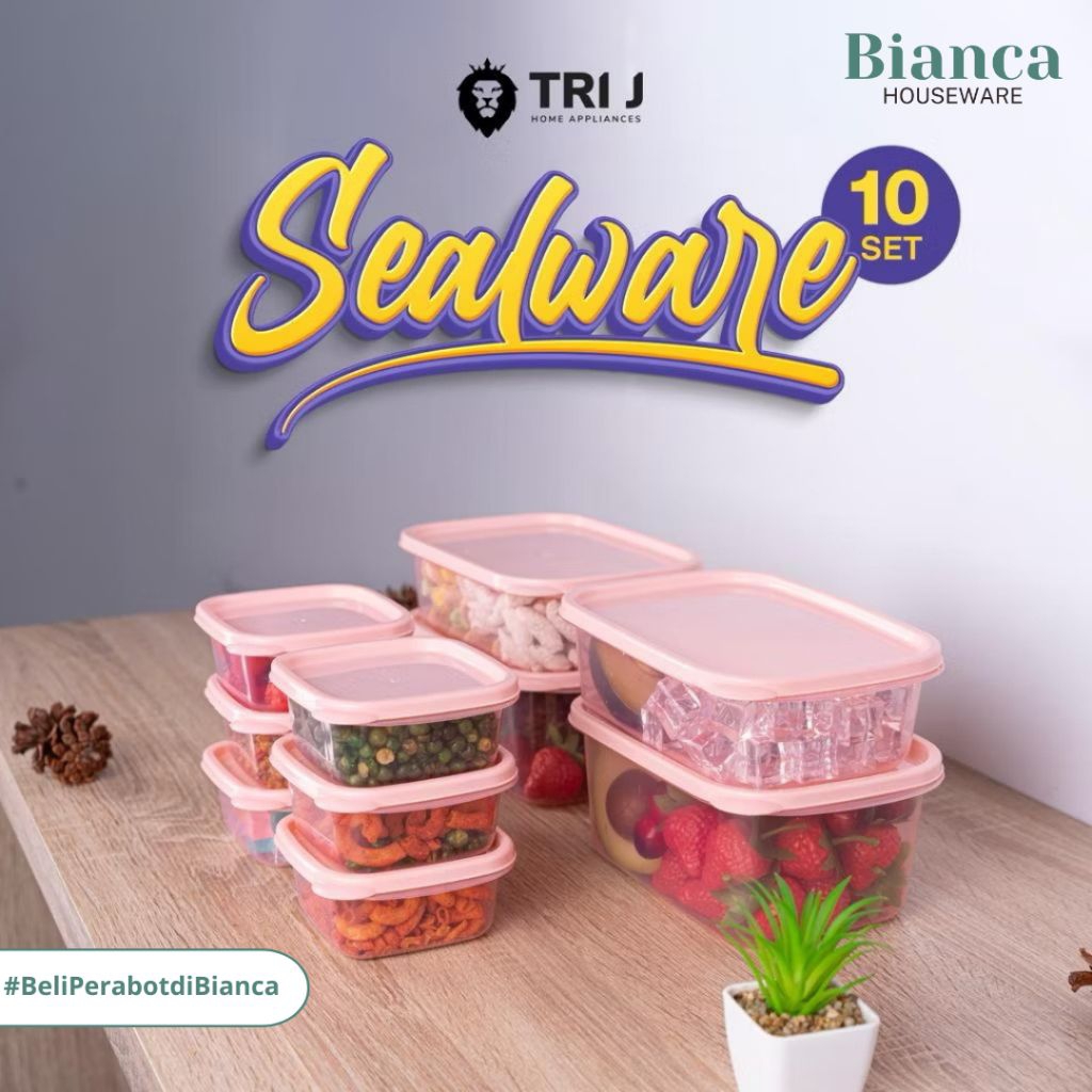 Jual Set Wadah Sealware Isi 10 Penyimpanan Kedap Udara | Shopee Indonesia