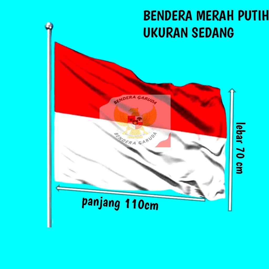 Jual BENDERA MERAH PUTIH UKURAN SEDANG 110X75CM / 20 PCS | Shopee Indonesia