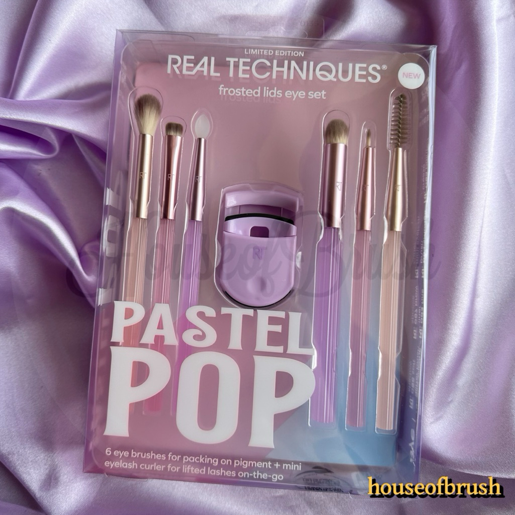 Jual HouseofBrush Real Techniques Pastel Pop Frosted Lids Eye Set ...