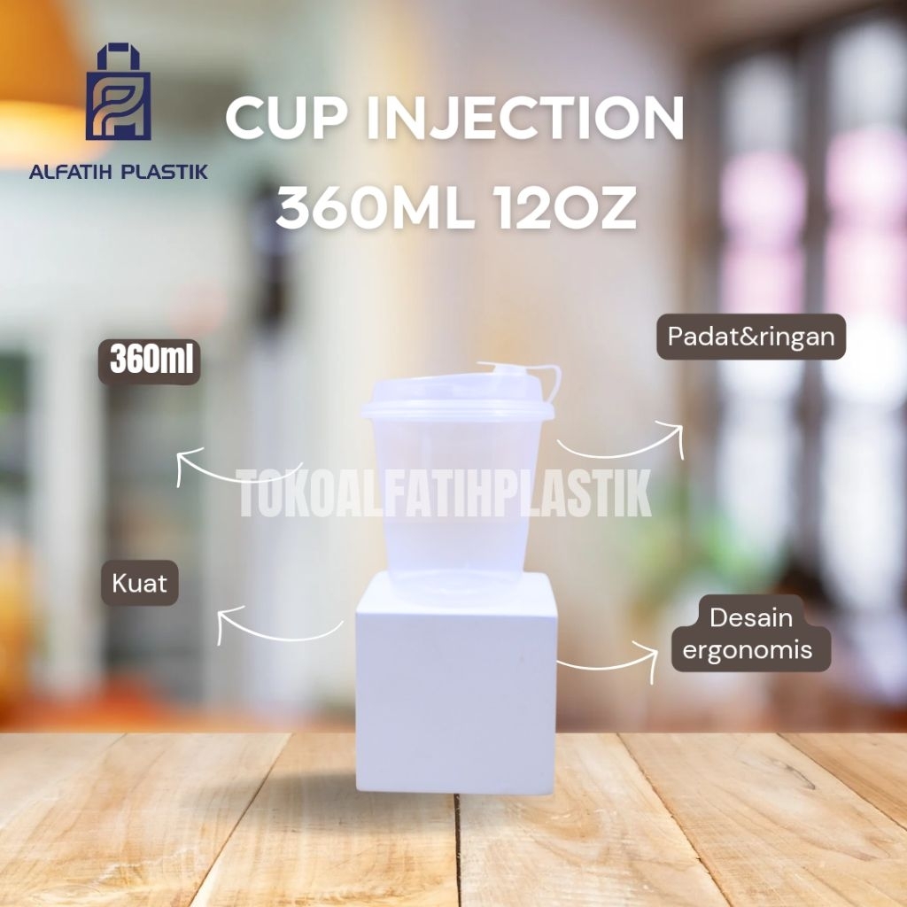 Jual gelas cup injection / injeksi + tutup merk victory ukuran 360ml 380ml (12oz) 400ml (14oz ...