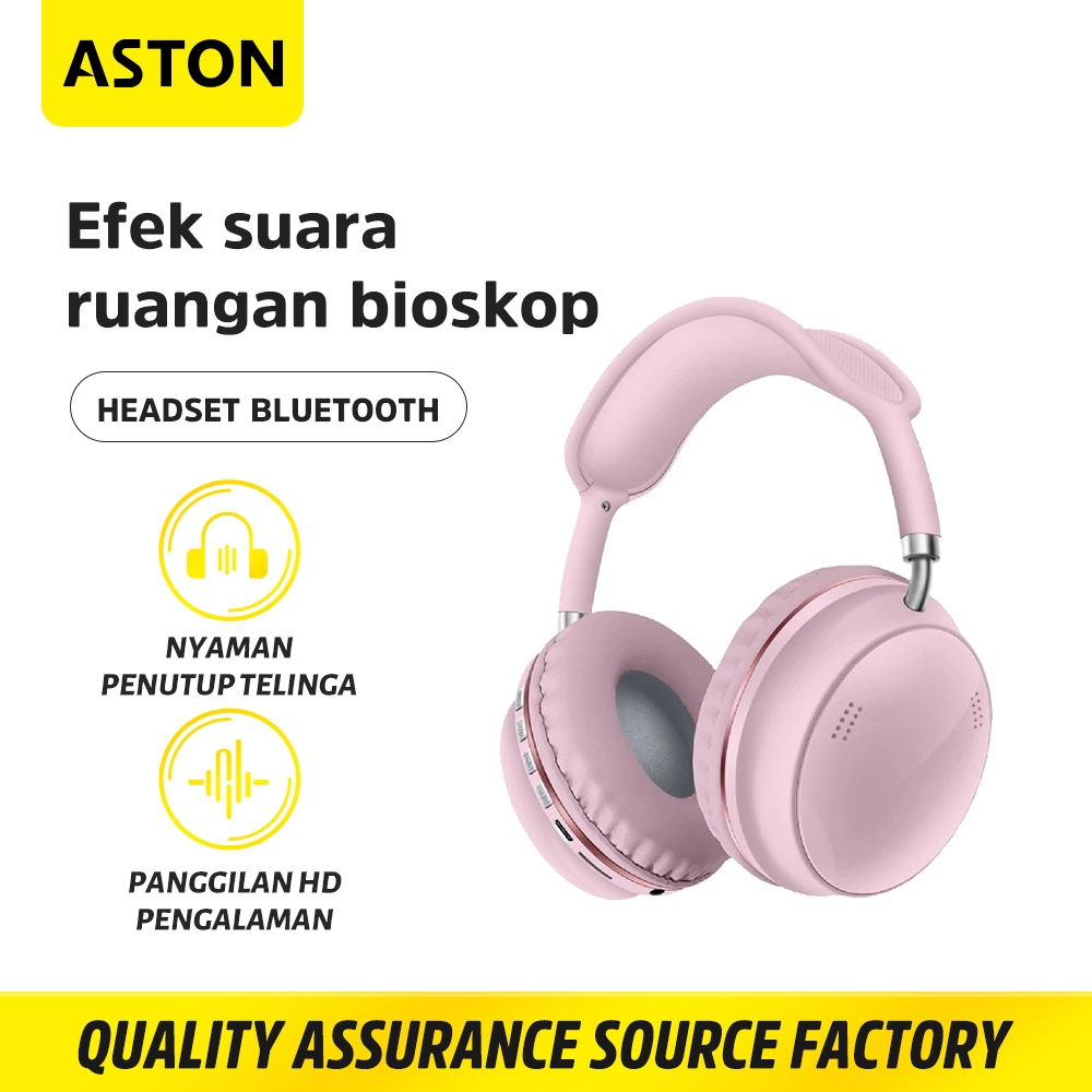 Jual ASTON Headphone Bluetooth Wireless AT-TW162 Pink Comfortable ...