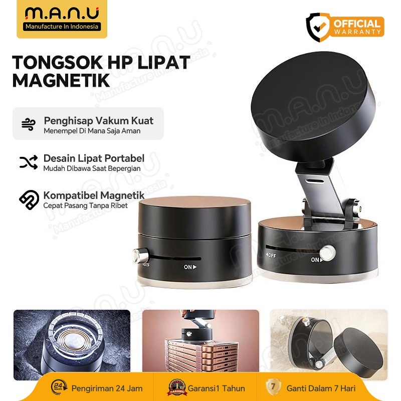 Jual Manu Magnetic HP Mobil Phone Holder ANTI JATUH Vacuum Suction ...