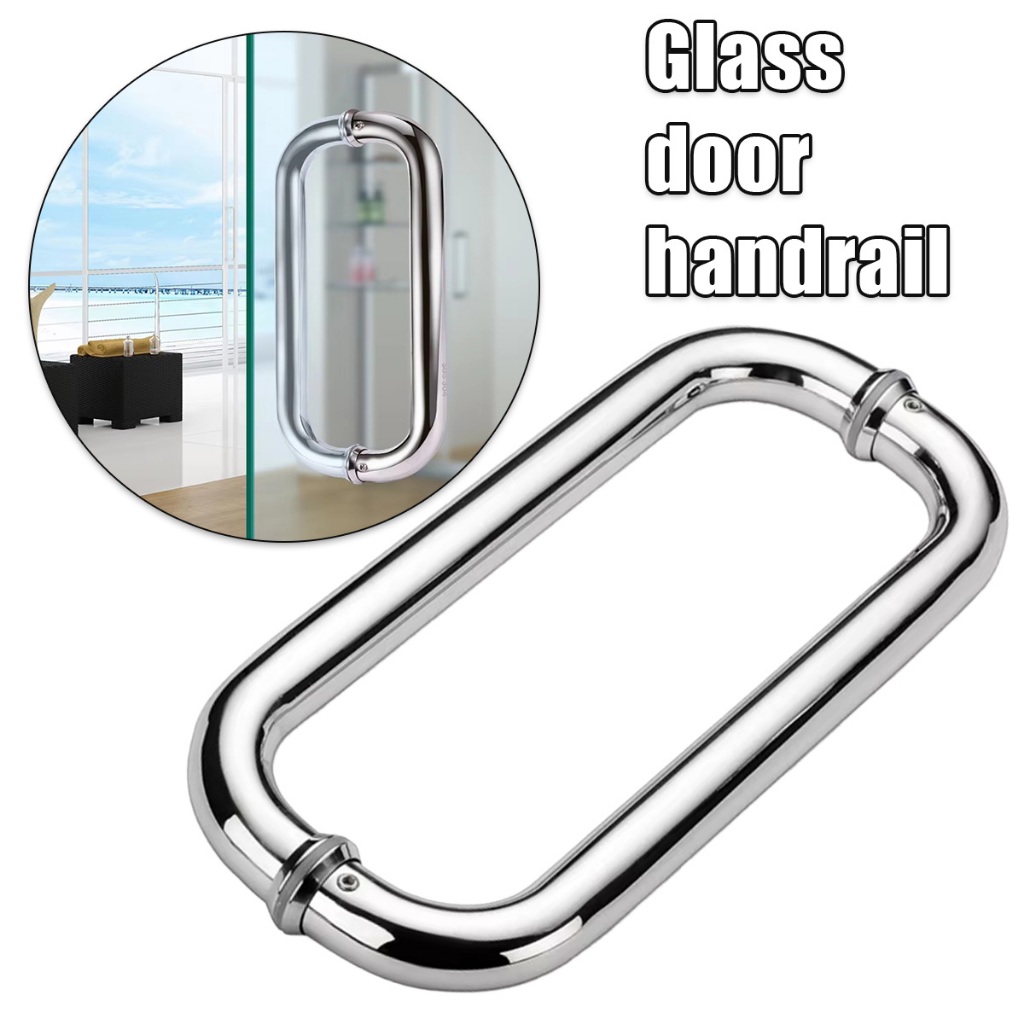 Jual Gagang Pull Handle Pintu Kaca 25mm x Lubang-275mm 304 Stainless ...