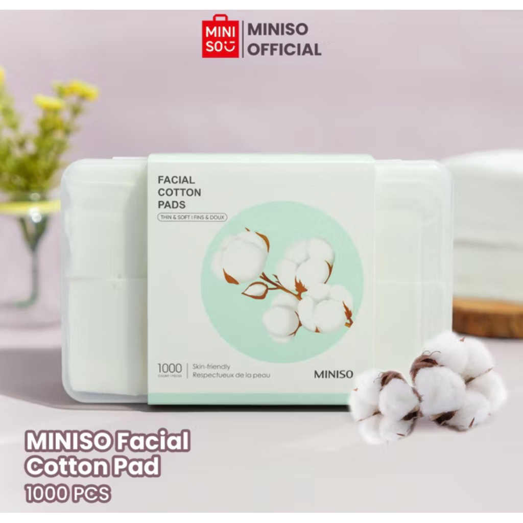 Jual MINISO Official Kapas Wajah Tipis 1000 pcs / Kapas Toner Facial ...