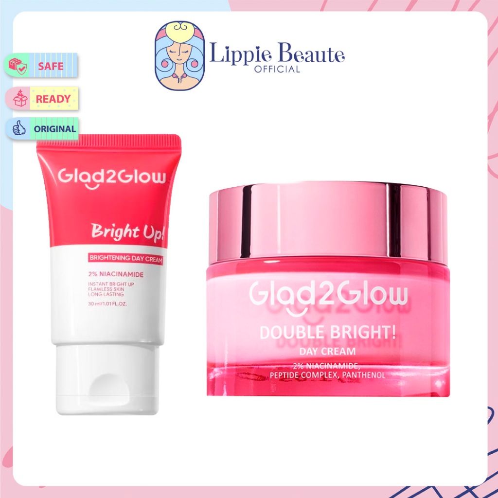 Jual GLAD2GLOW - G2G Double Bright Day Cream 30ml | Shopee Indonesia