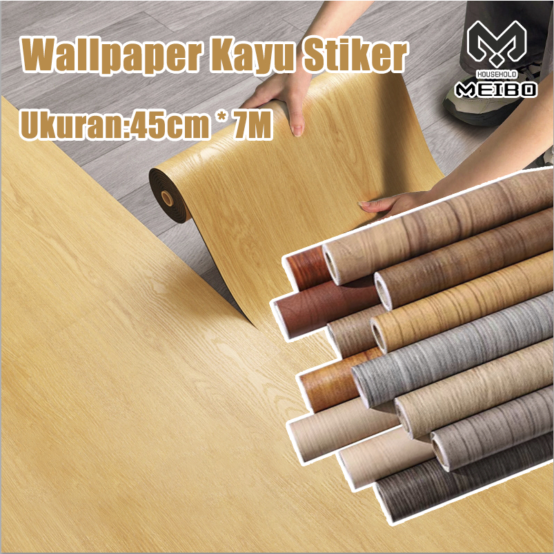 Jual Karpet Lantai Motif Kayu / Wallpaper Kayu Stiker 7M * 45CM ...