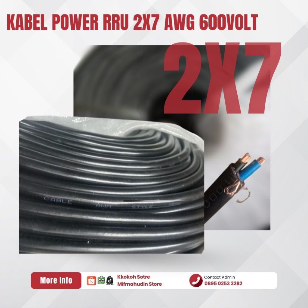 Jual Kabel Power RRU 2x7 AWG 600Volt | Shopee Indonesia