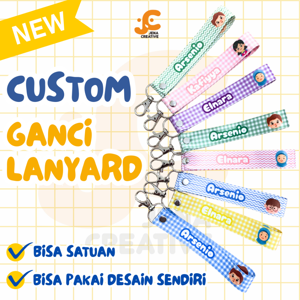 Jual Custom Keychain Lanyard | Gantungan Kunci Lanyard | Custom Lanyard ...